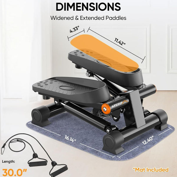 Mini Stepper with Resistance Bands - 330lb weight capacity – Fitness ...