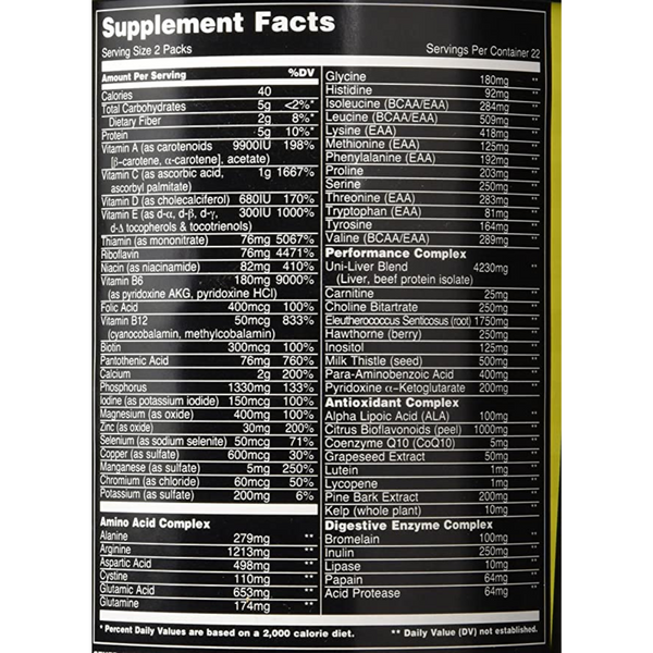 Universal Nutrition Animal Pak – Fitness Connection ltd