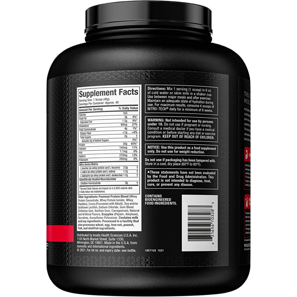 MuscleTech||NitroTech Whey Protein – Fitness Connection ltd