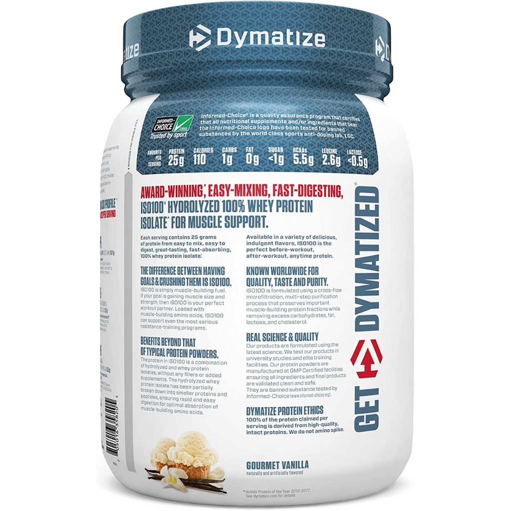 Dymatize ISO100 Hydrolyzed Protein Powder – Fitness Connection ltd